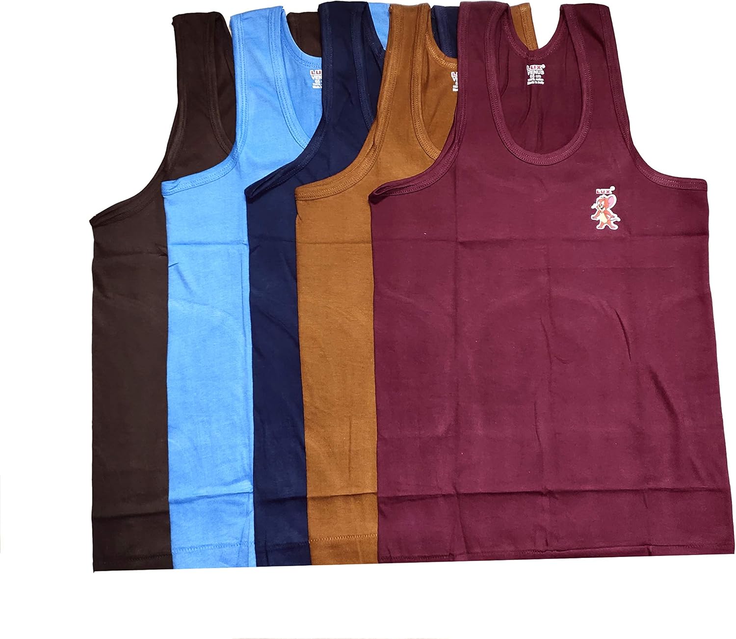 Buy LUX VENUS Kids Vest/Baniyan Multicolor Pack of 5 at Amazon.in