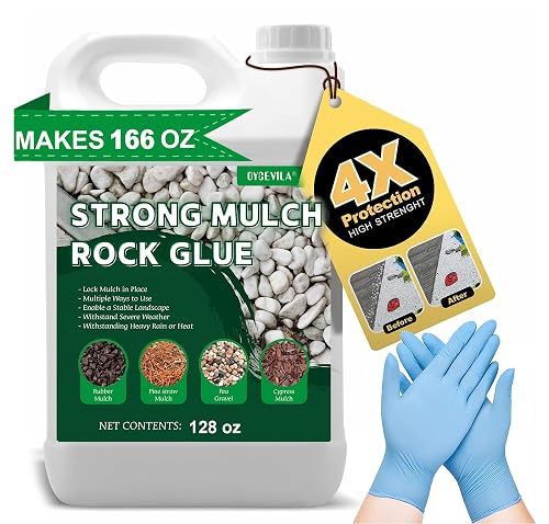 Quick Dry Mulch Gravel Binder Glue, 135.59oz Clear Mulch Glue, Strong ...