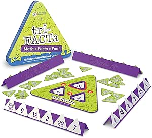 Amazon.com: Learning Resources tri-FACTa Multiplication & Division Game ...
