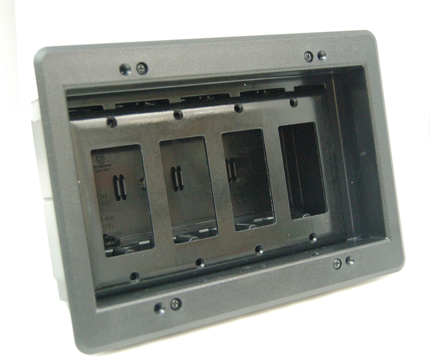 Arlington DVFR4BL-1 Recessed Electrical Outlet Mounting Box with ...