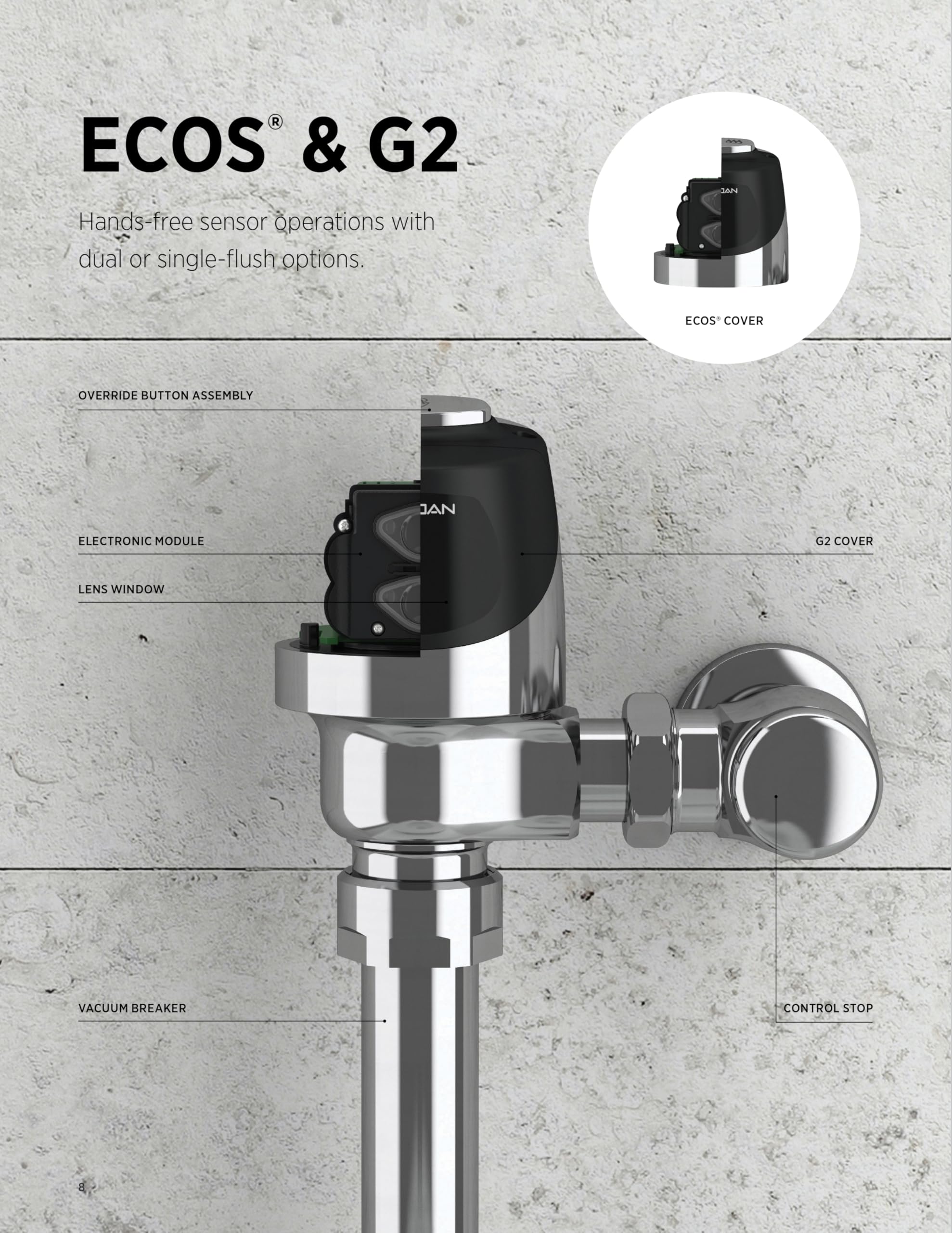 Mua Sloan G2 RESS-C Exposed Top Mount Sensor Water Closet 1.6/3.5 GPF ...