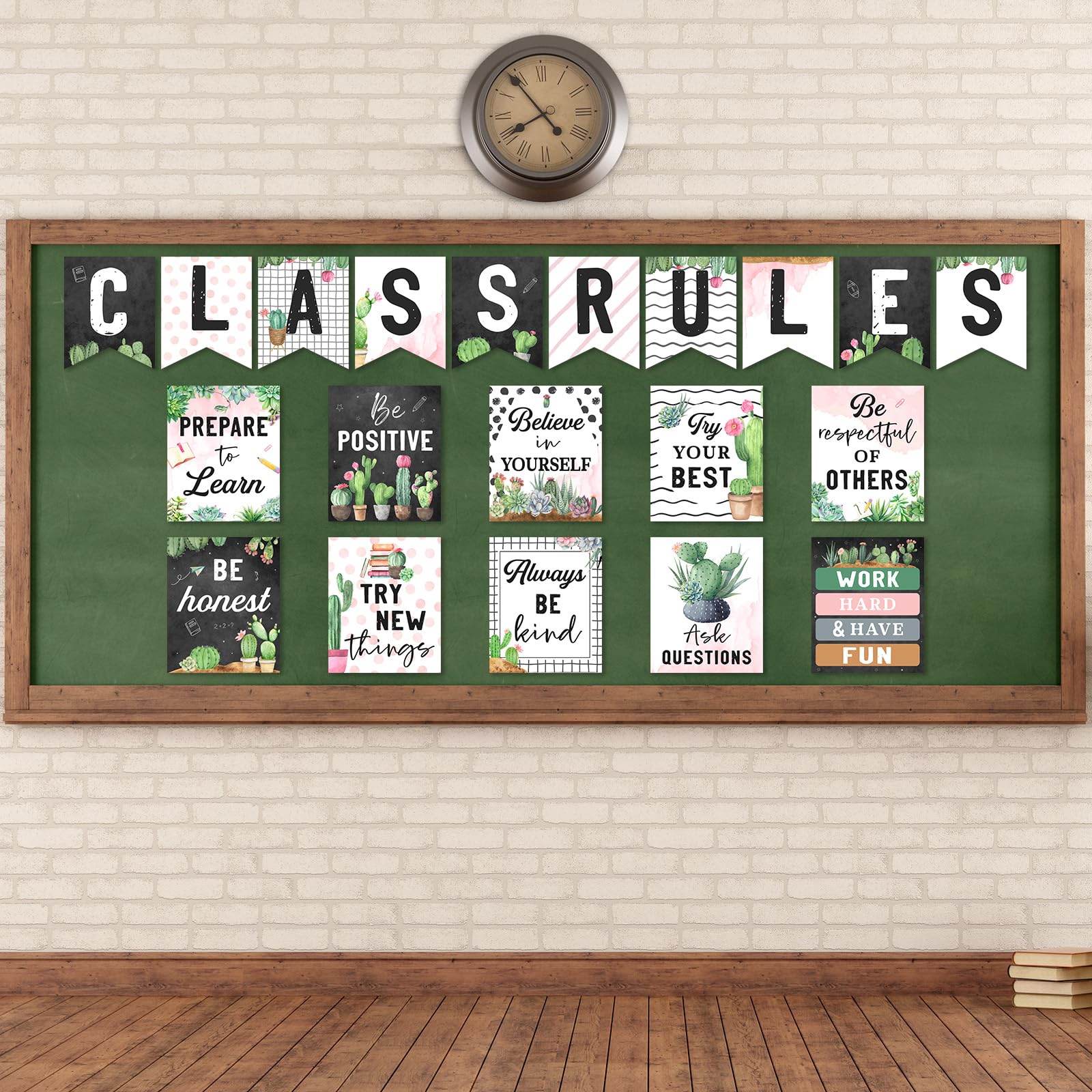 Pajean 20 Pieces Classroom Bulletin Board Posters Class Rules Letter ...