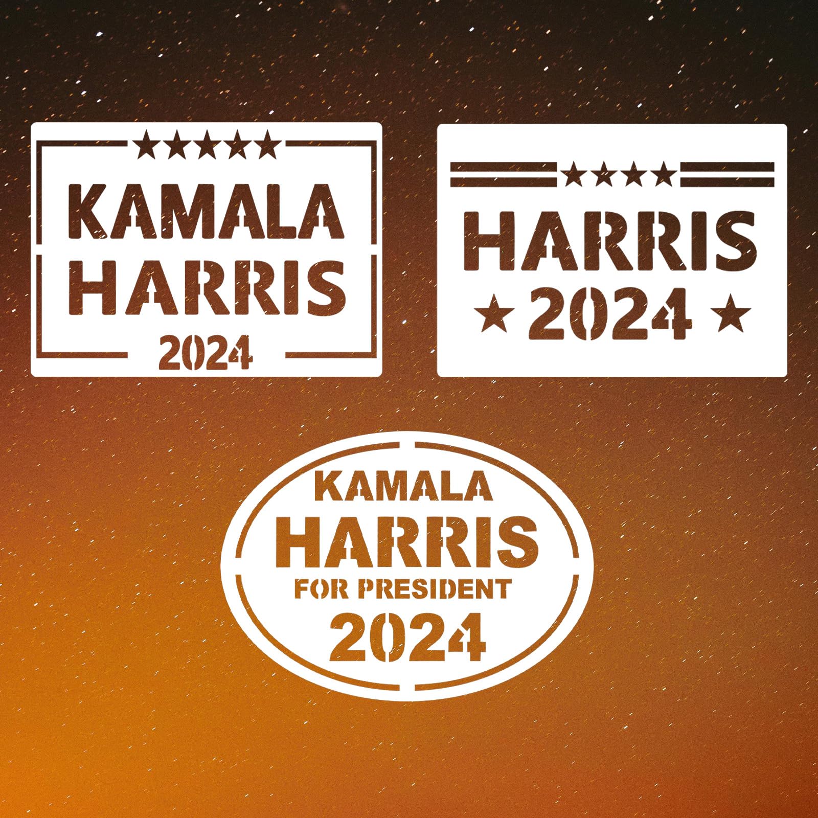 3PCS Kamala Harris Stencils for Painting on Wood Burning, Signs, Walls ...