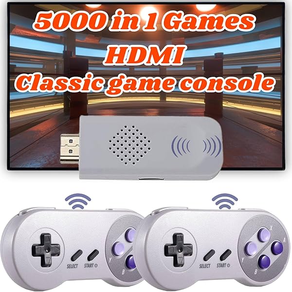 Classic NES Retro Game Console, Containing 926 Vidio Games and Wireless ...