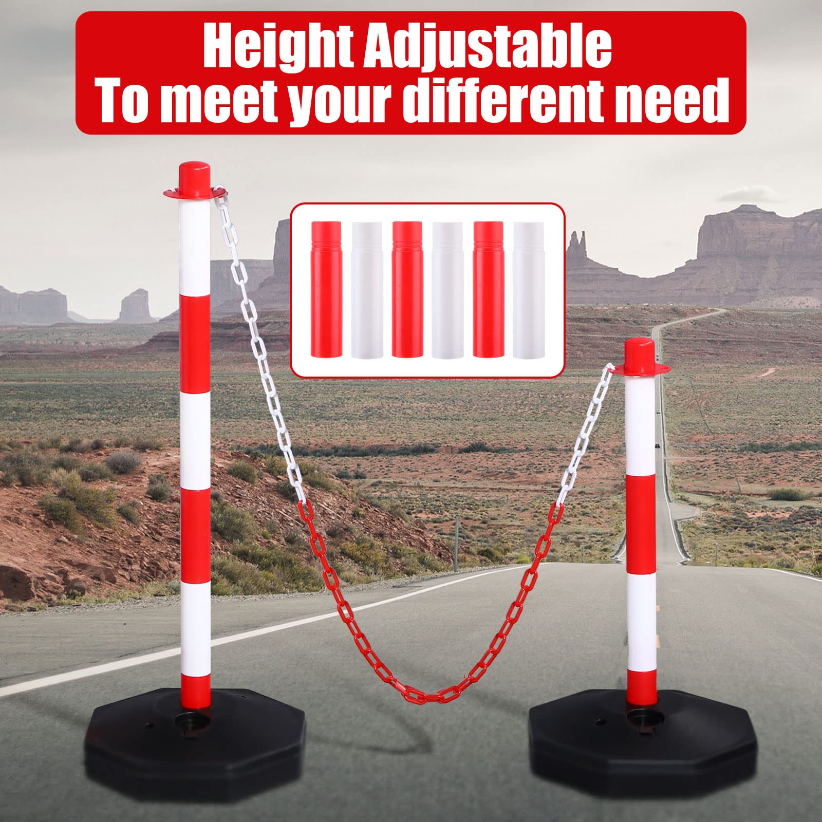 Mua 12 Pack Traffic Delineator Post Cones Include Fillable Base ...