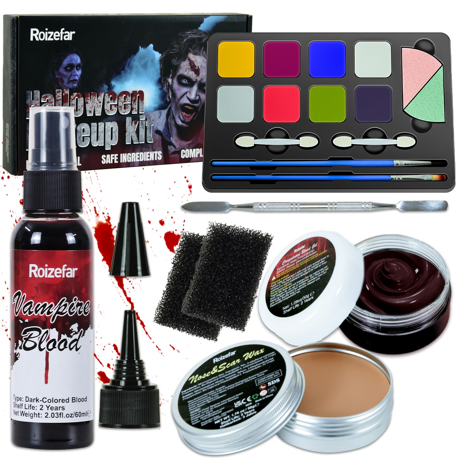 Mua Roizefar Halloween SFX Makeup Kit,8 Colors Professional Special ...