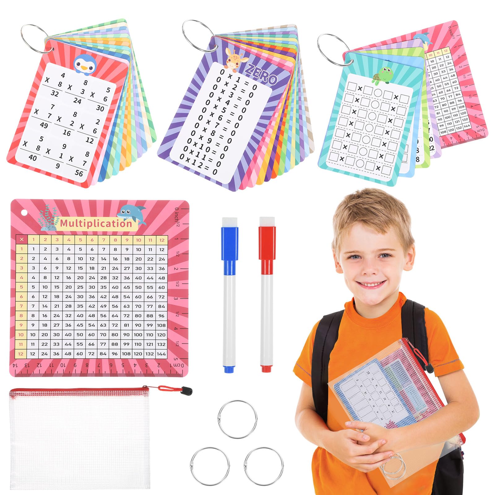 Mua 31 Pcs Multiplication Flash Cards Times Table Flash Cards, Math ...