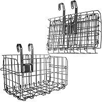 Amazon.com : Folding Rear Bike Basket Detchable Front Bike Basket Rust ...