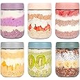 Amazon.com: Xileanalee Overnight Oats Containers with Lids 6 Pack-16 Oz Mason Jar with Lids ...