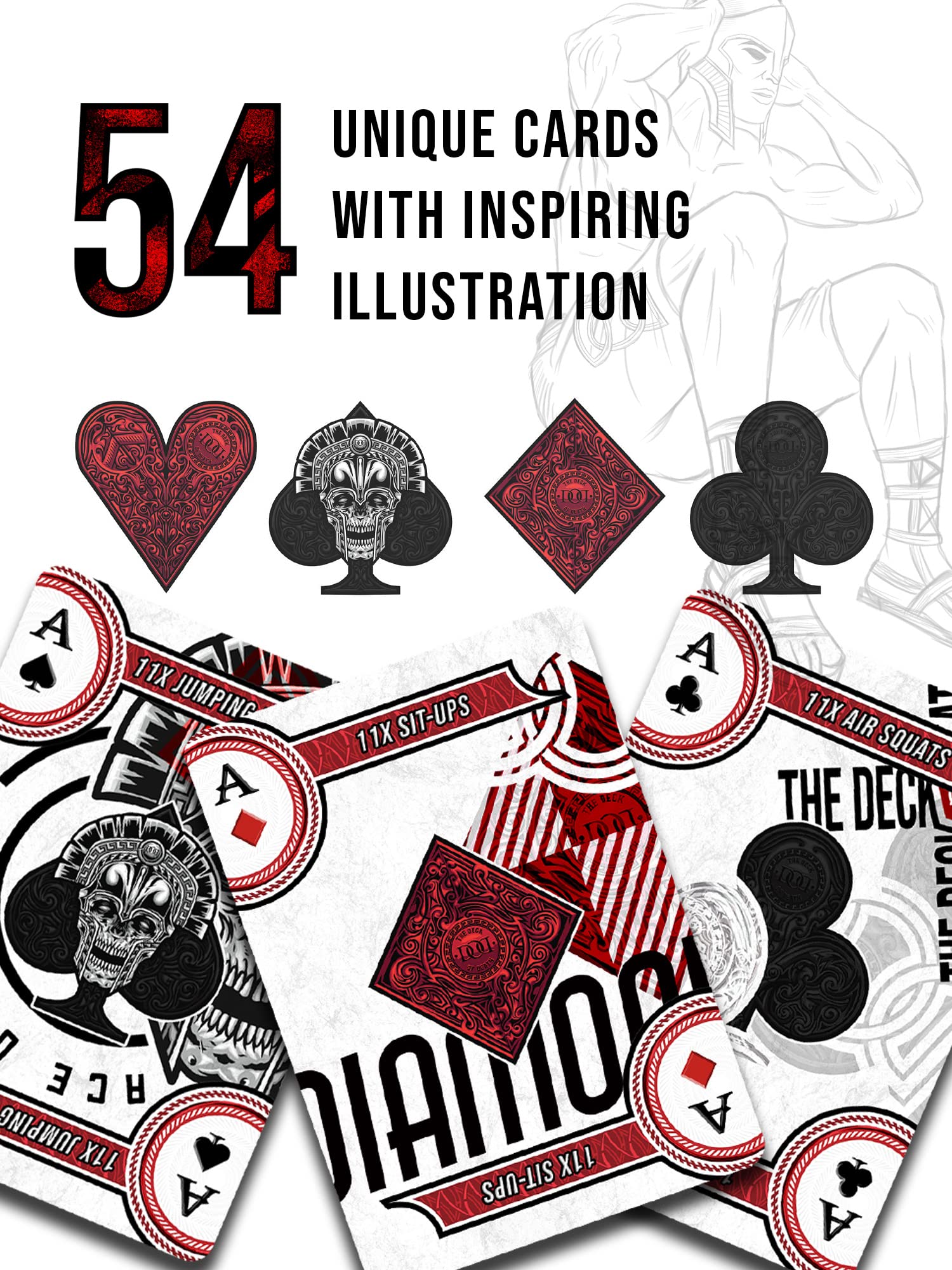 Mua The Deck of Death Fitness Deck Workout Cards, 54 Card Exercise ...