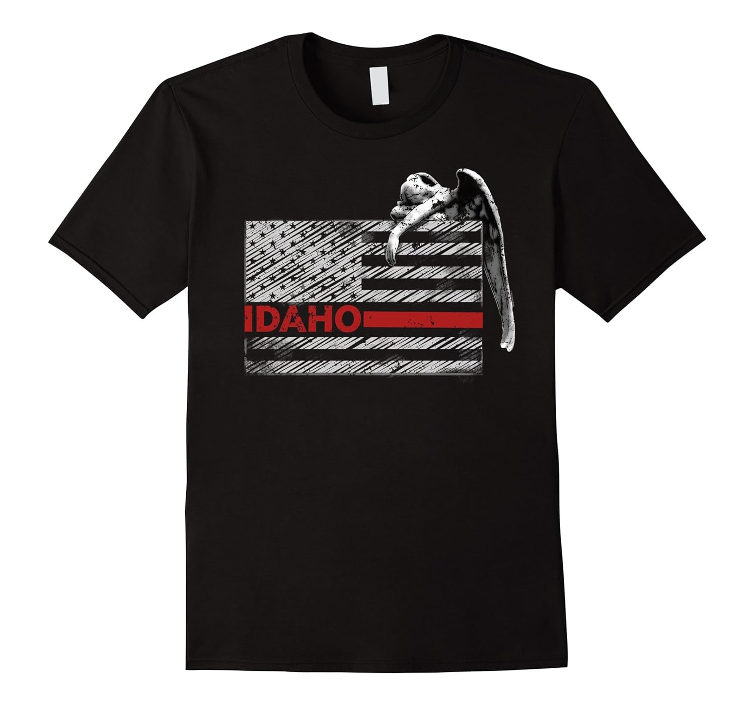 Angel Weeping Idaho Firefighter Thin Red Line-TH – TEEHELEN