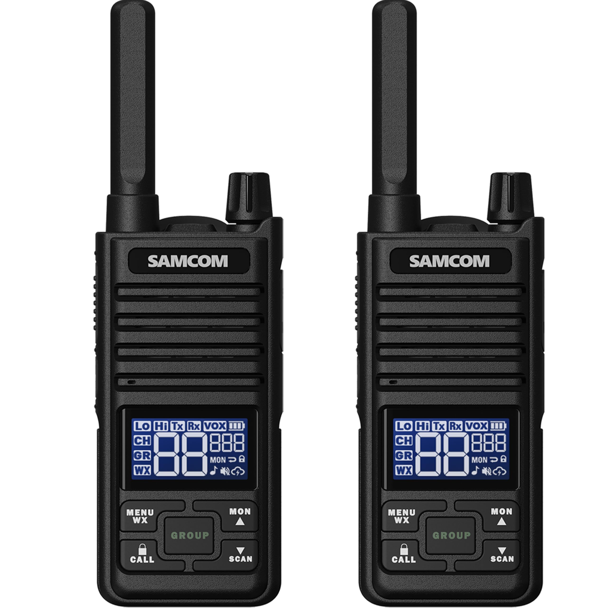 SAMCOM 30 Channel GMRS Two-Way Radio Handheld - 2 Watt Long Range ...