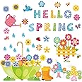 Amazon.com: WISHTA 68PCS Spring Cutouts, Spring Patterns Flower ...
