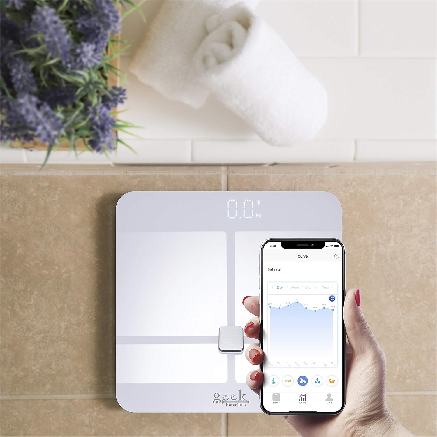 iGeek Bluetooth Digital Body Analysis Weighing Scales with Body Fat and ...