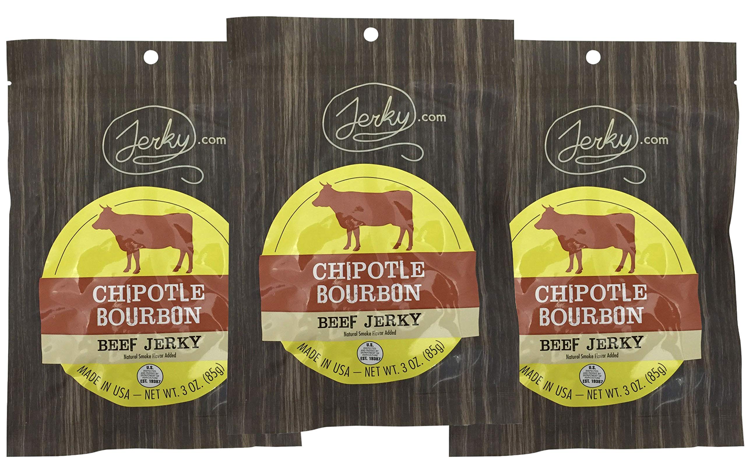Amazon.com : Jerky.com's Green Chile Beef Jerky - 3 PACK - All-Natural ...