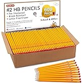 AmazonBasics Pre-sharpened Wood Cased #2 HB Pencils, 150 Pack : Amazon ...