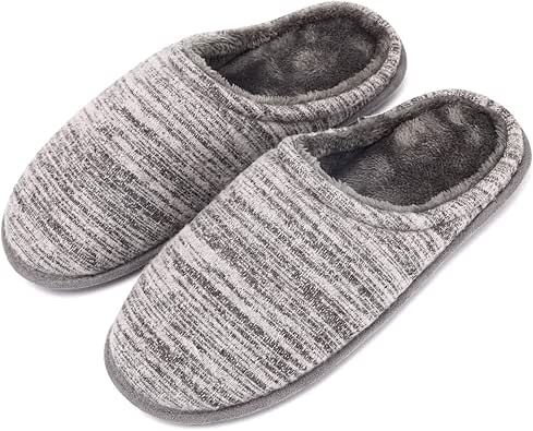 Amazon.com | COZISO Slippers for Men Warm Memory Foam Slip on House ...