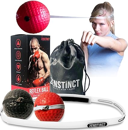 Amazon.com : Zenstinct Boxing Reflex Ball Kit – Training Fight Ball ...