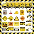 Amazon.com : Tatuo 54 Pieces Construction Bulletin Board Set Welcome ...