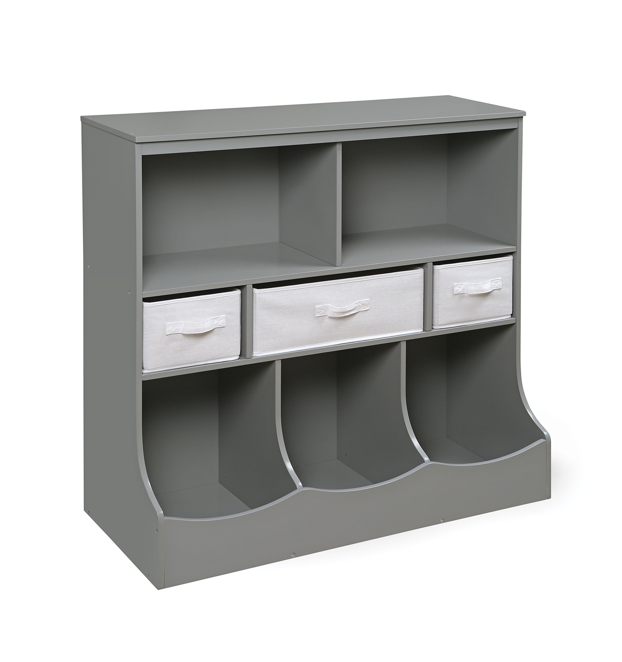 Buy Freestanding Combo Shelf Cubby Bin Storage Organizer Unit with 3 ...