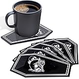 Amazon.com: GOTHELIA Spooky Coffin Gothic Coasters for Drinks - Set of ...