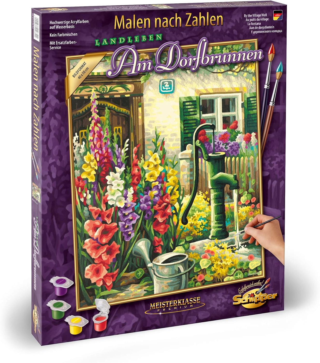Schipper 609130632 - Malen nach Zahlen - Am Dorfbrunnen - Bilder malen für Erwachsene, inklusive ...