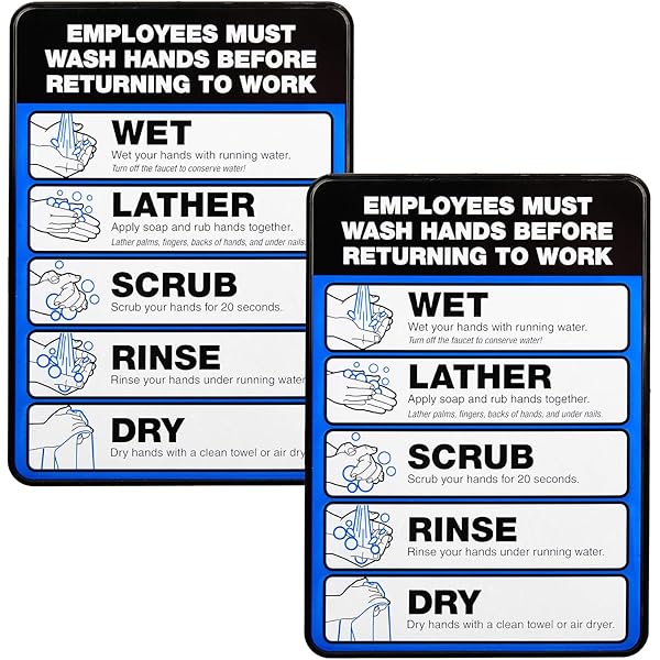 Notice: Employees Must Wash Hands Poster OSHA, 53% OFF