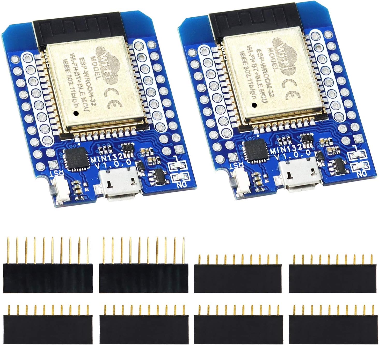 KeeYees 2 Pack ESP32 Upgrade Mini WIFI + Bluetooth Internet Development ...