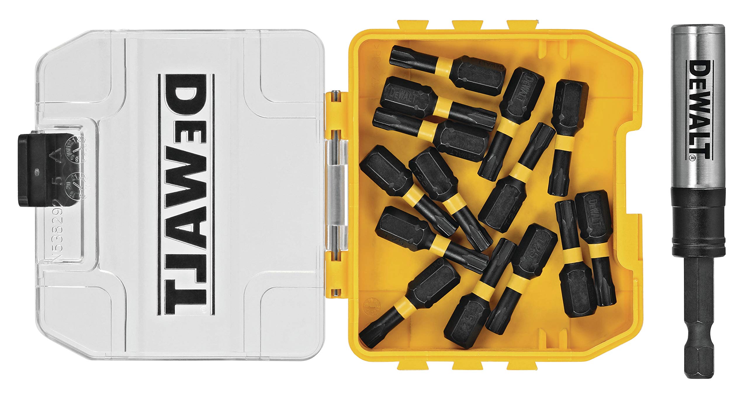 DEWALT FlexTorq Impact Driver Bit Set, Torx, 1/4-Inch x 1-Inch, 15 ...