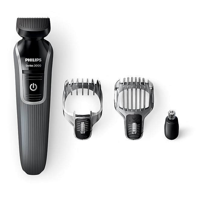 Philips Series 3000 4-in-1 Waterproof Mens Grooming Kit (Beard/Stubble ...