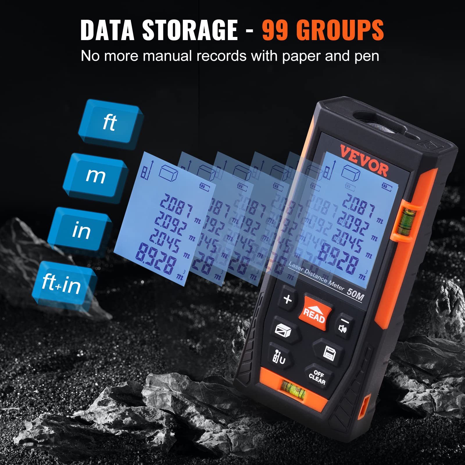 Mua VEVOR Laser Measure, 165 Feet Laser Measurement Tool, Laser ...