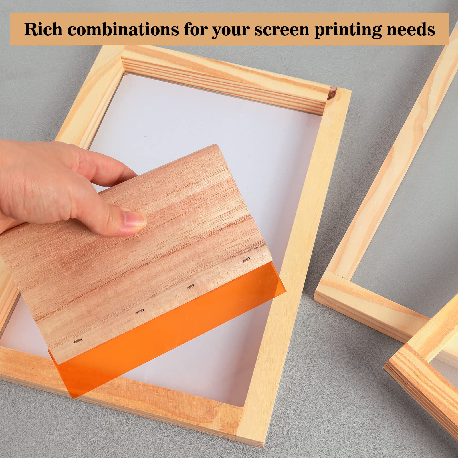 Mua Aoibrloy Screen Printing Kit Includes 3 Size Wood Silk Screen ...