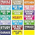 Amazon.com: 1.6” x 3.6” Large Removable Home Moving Box Labels - 540 ...