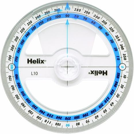 Helix 10cm Angle Measure Scale - Transparent (Pack of 25): Amazon.co.uk ...