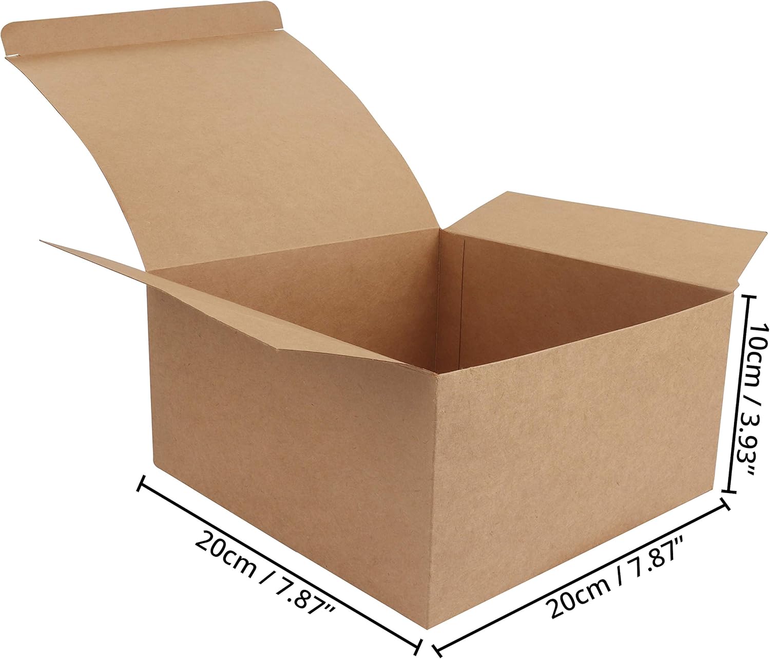 Belle Vous Brown Kraft Gift Boxes (10 Pack) – Box Measures 20 x 20 x ...