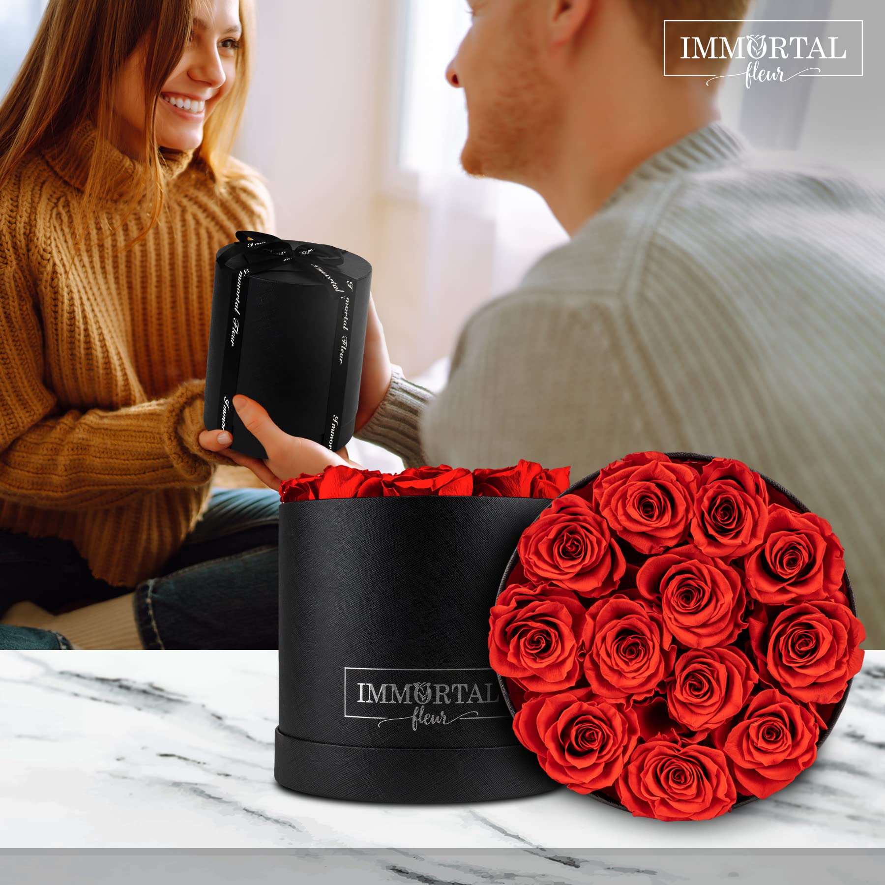 Mua Immortal Fleur Preserved Roses In A Box, Mothers Day Flowers, Forever Everlasting, Mom ...