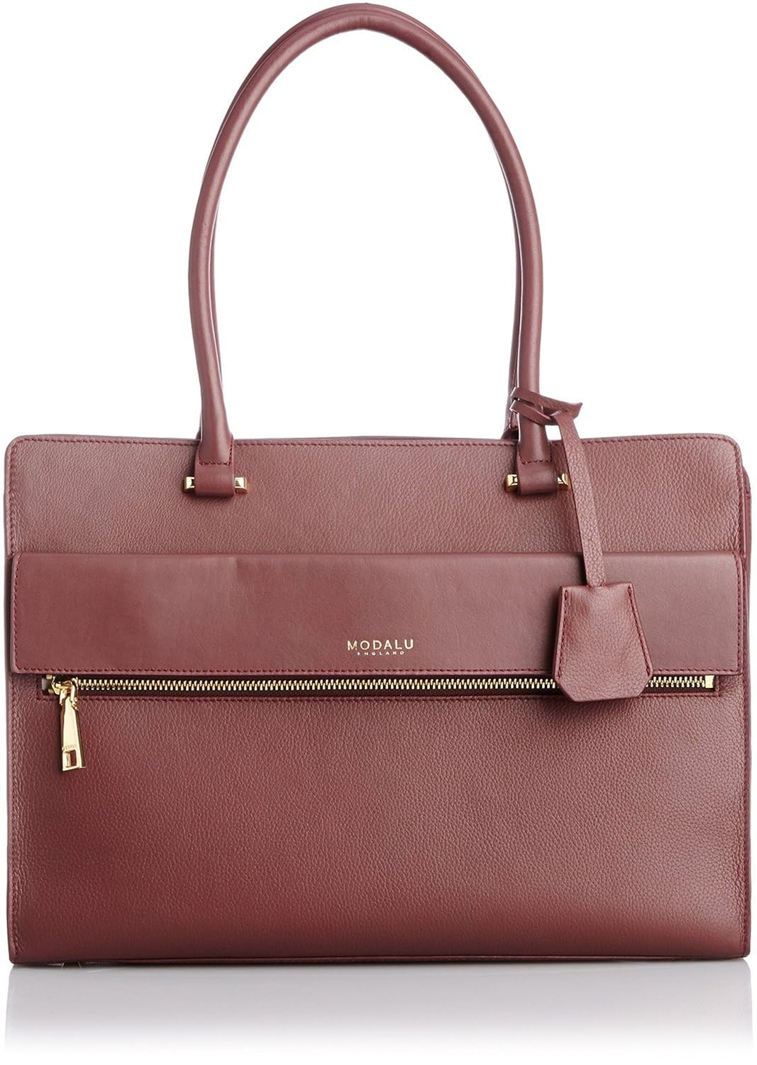 Womens Modalu Erin Structured Tote Bag Handbag Claret Red: Amazon.co.uk ...