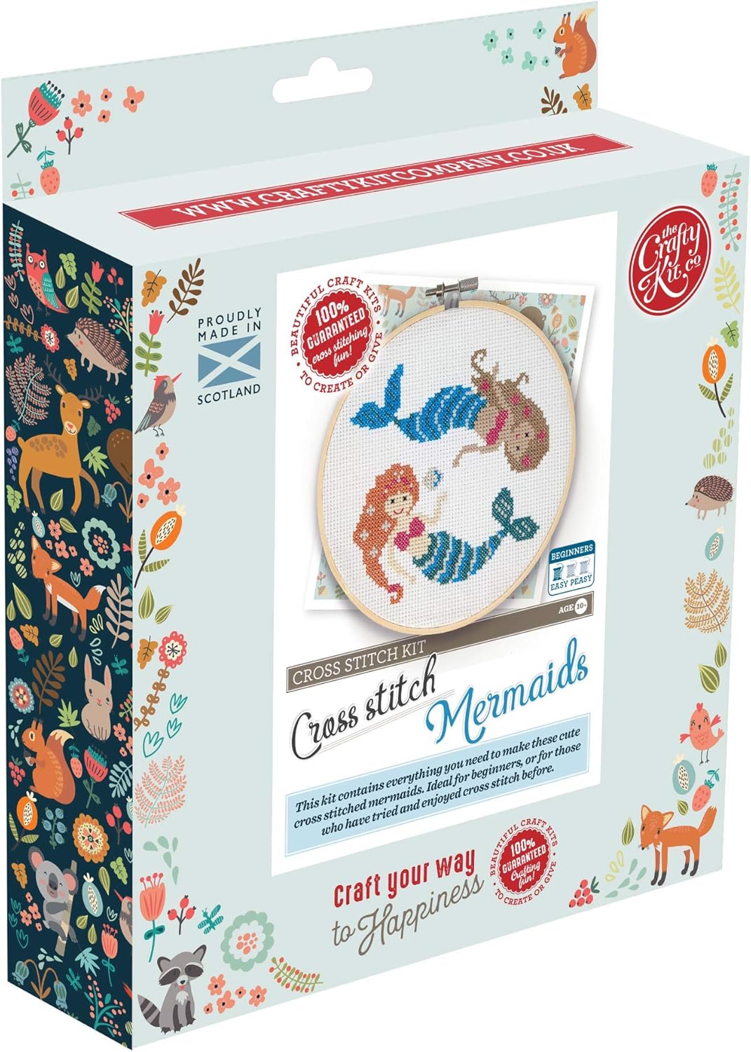 The Crafty Kit Company Mermaids Cross Stitch Kit – Contains Everything ...