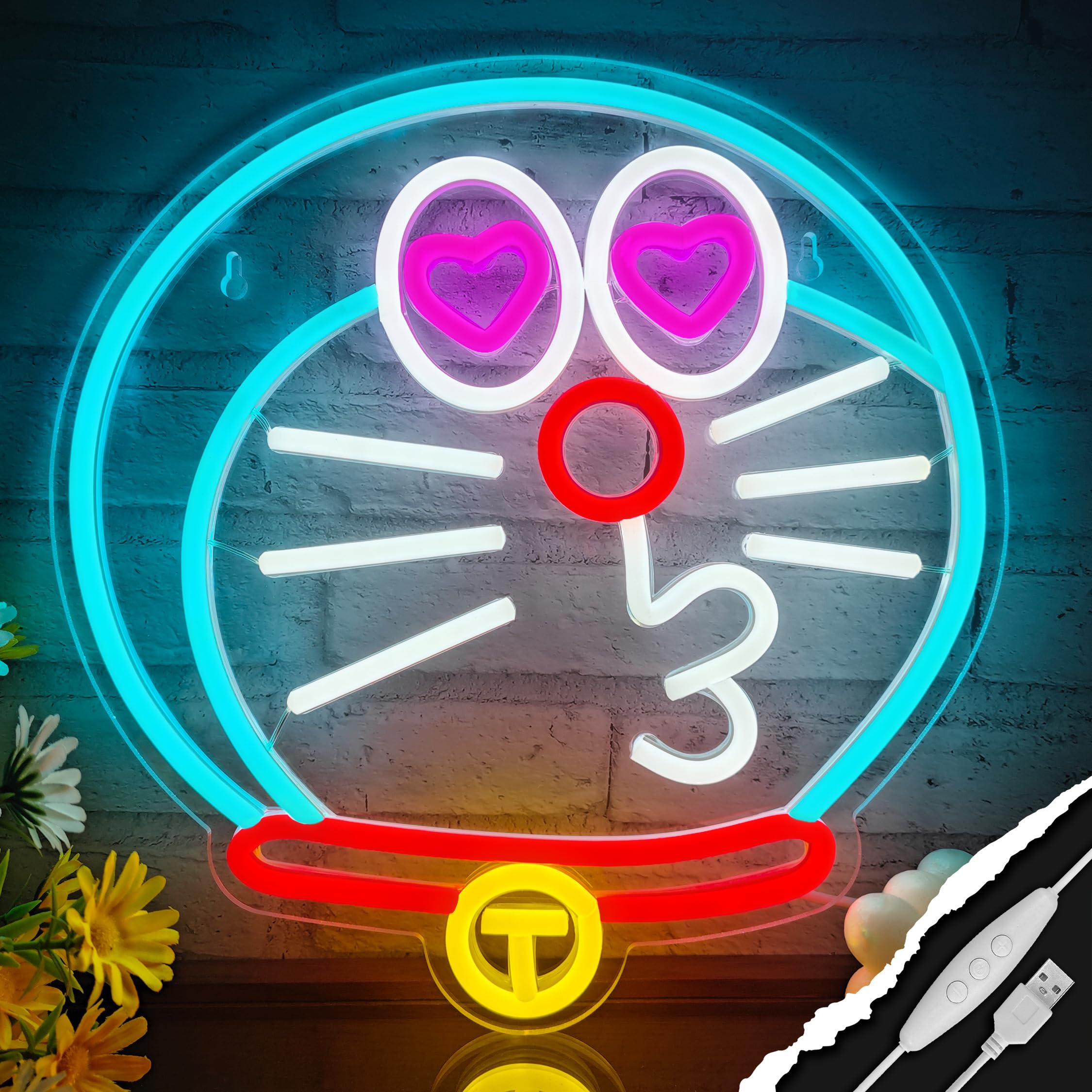Mua Doraemon Neon Sign,Japanese Anime Neon Signs Cartoon Led Neon Light ...