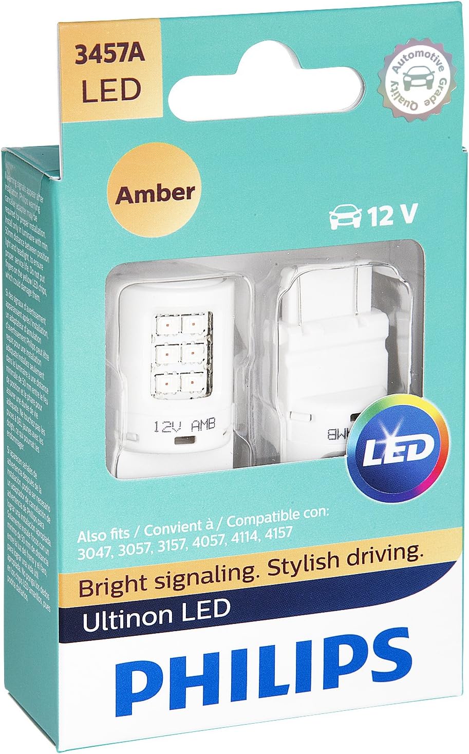 Philips 3457 Ultinon LED Bulb (Amber), 2 Pack, Lighting - Amazon Canada