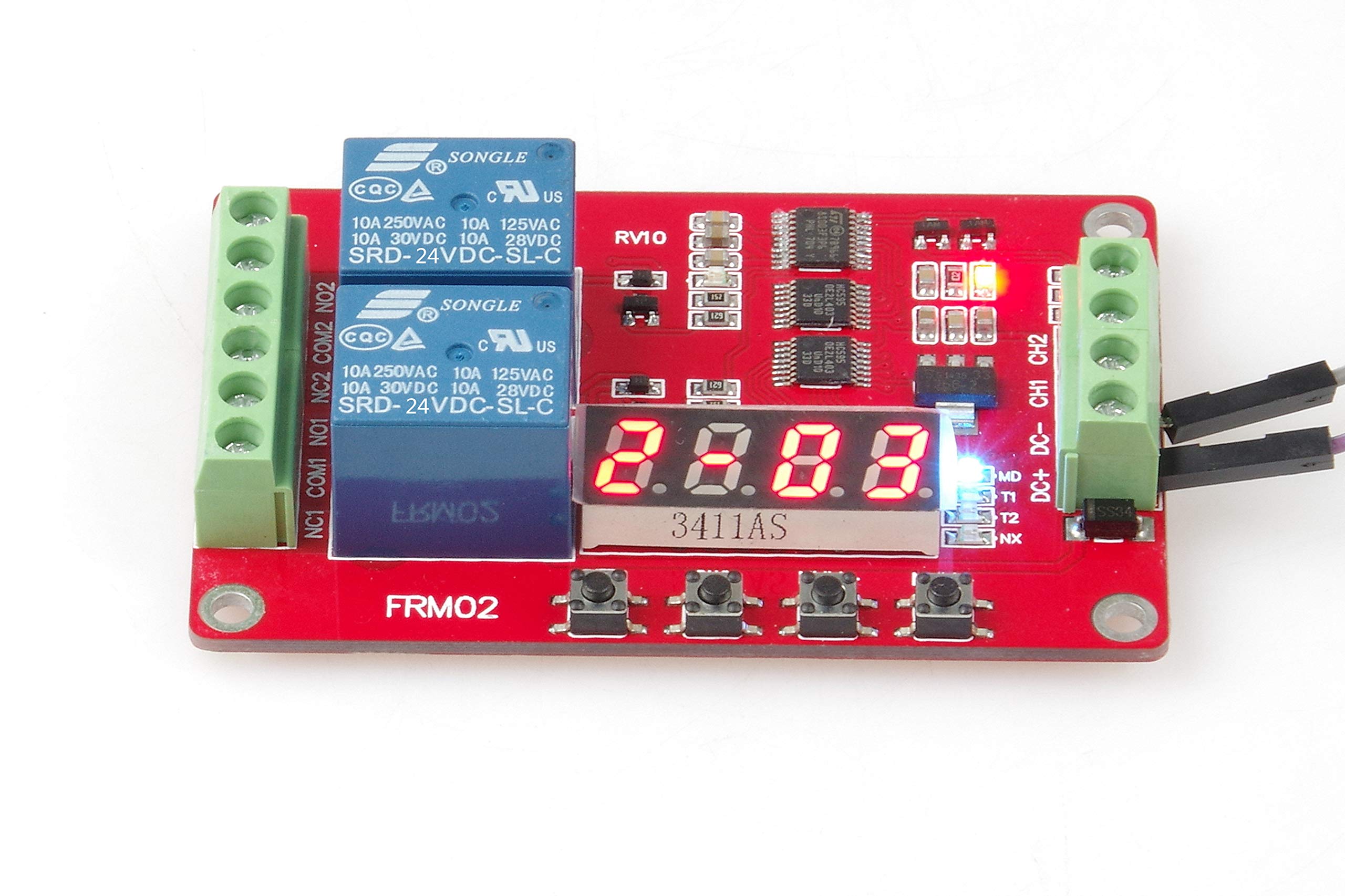 KNACRO 24V DC Relay Module, KNACRO Multifunctional DC 24 Volt 2 Channel ...