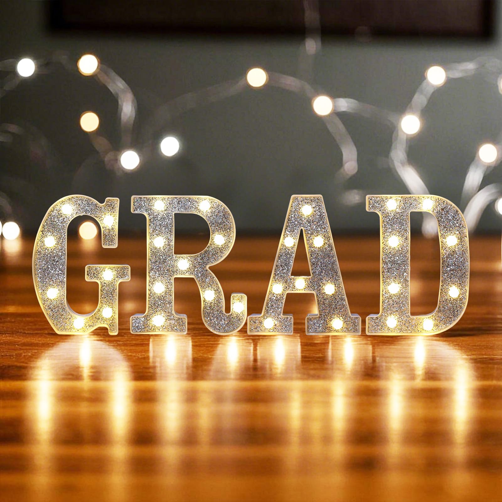 MEHOFOND 2025 Graduation Decorations, 4 Grad Light Up Letters, Class of ...