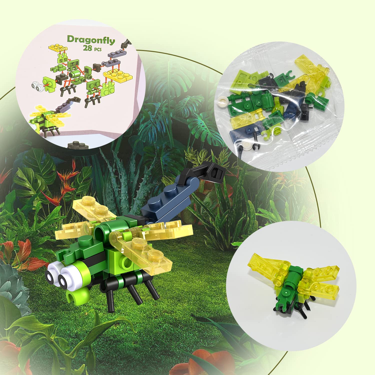 Mua WINGIFT 12 in 1 Pre-Filled Insect Block Set - 12 Pcs Mini Building ...