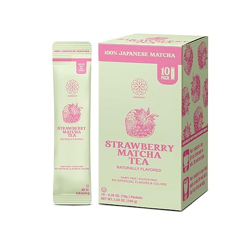 The Harmony Matcha Strawberry (10 Sticks) Premium Japanese Matcha ...