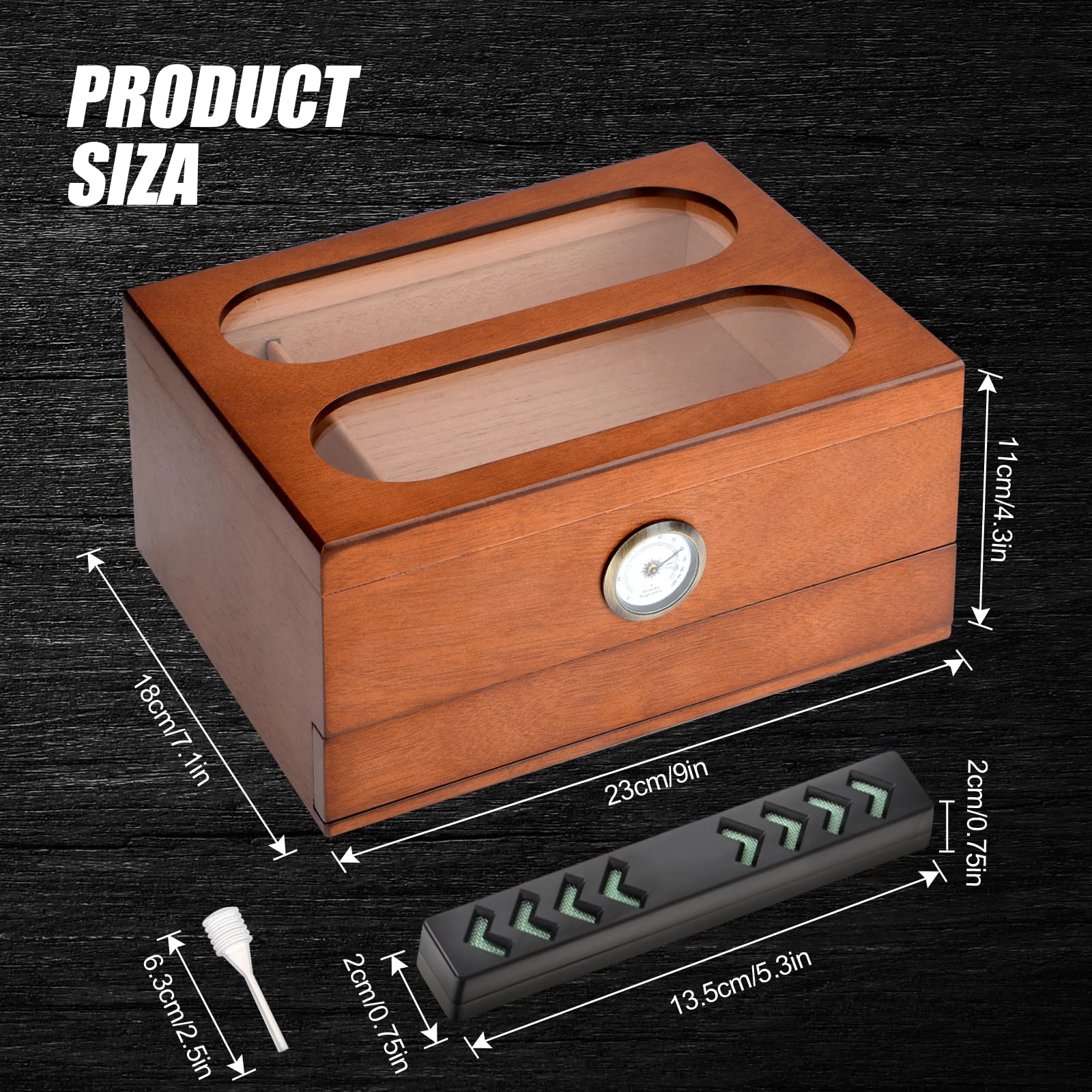 Mua COOL KNIGHT Cigar Humidor with Front Hygrometer, Humidifier and ...