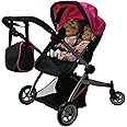 Amazon.com: Babyboo Deluxe Twin Doll Stroller Foldable Double Doll Pram ...