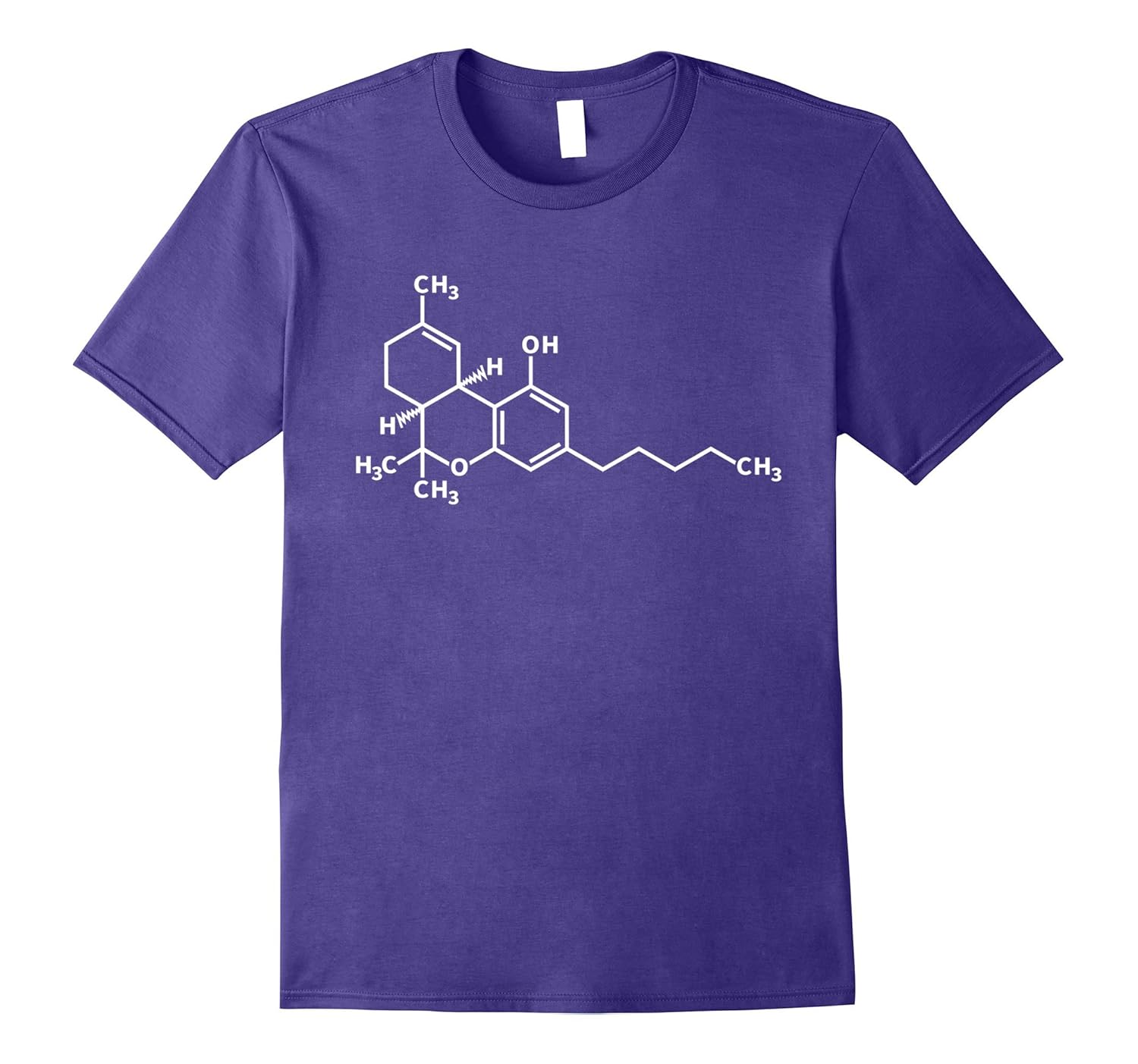 Light Color T-Shirt – THC Molecule Chemistry Formula T-Shirt-4LVS ...