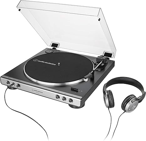 Audio-Technica AT-LP60XHP Fully Automatic Belt-Drive Turntable with ATH ...
