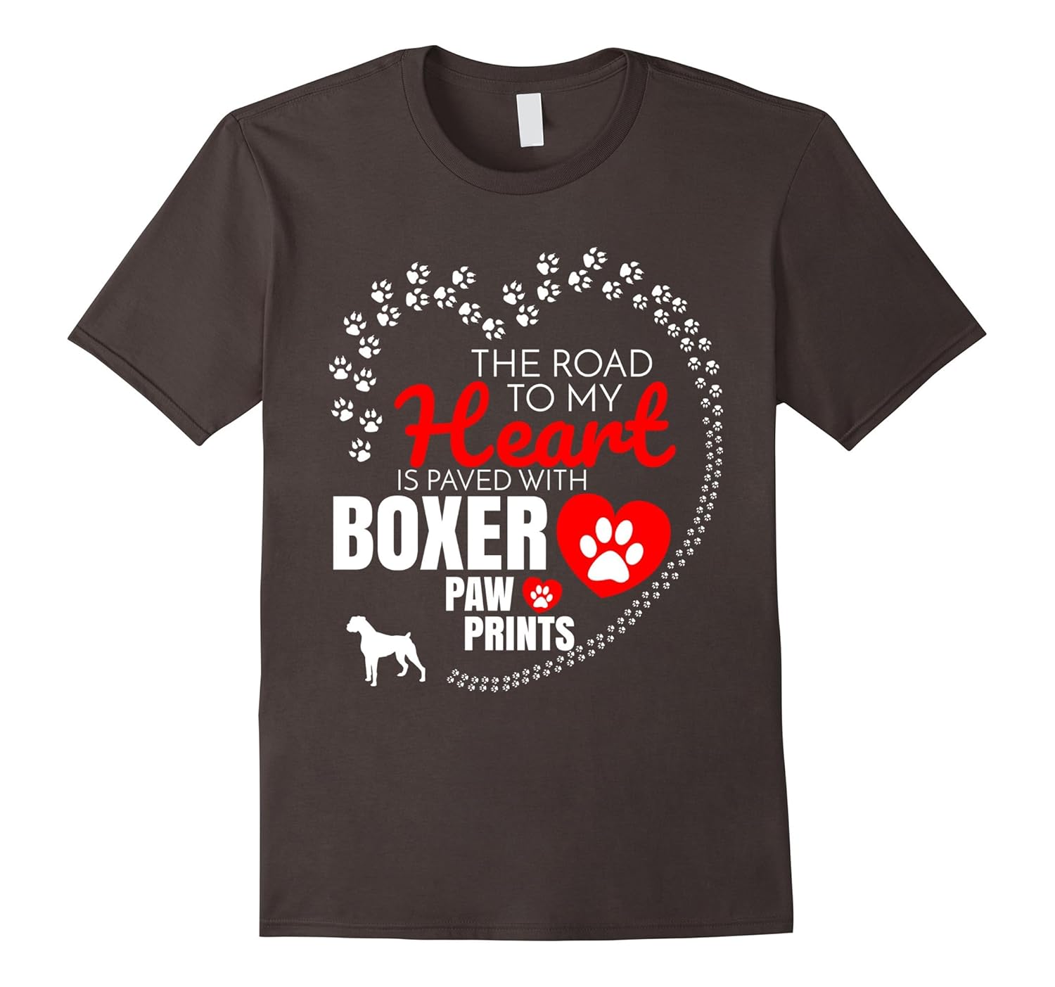 Boxer Paw Prints Dog T Shirt Gift For Dog Lovers-4LVS – 4loveshirt