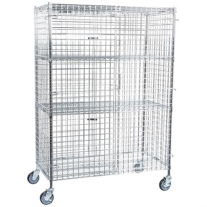Amazon.com: 1Dealz NSF Mobile Chrome Wire Security Cage Kit on Wheels ...